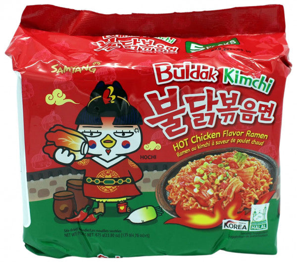 Hot Chicken Buldak Kimchi Samyang 5x135g – Taste of Asia